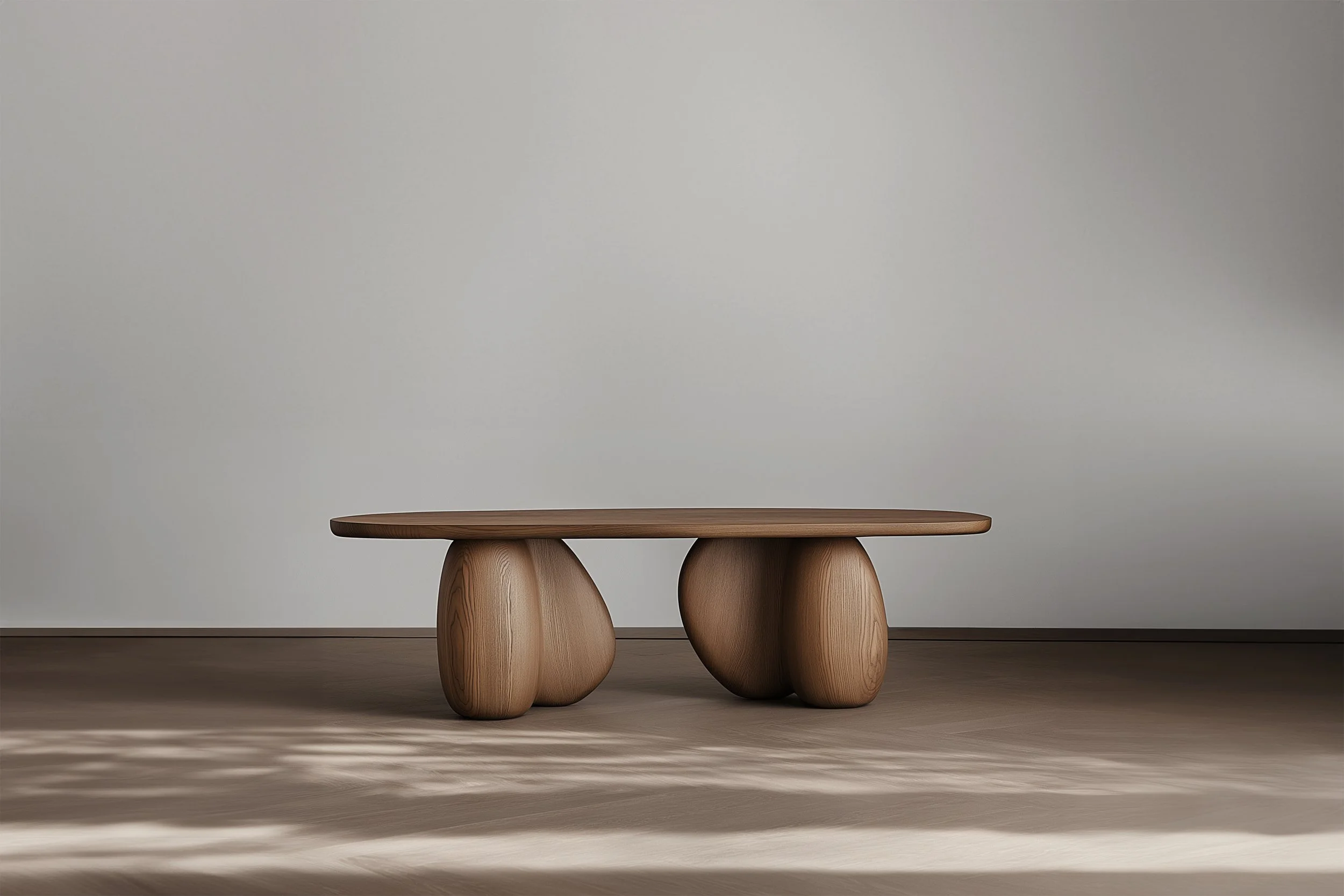 Oval Coffee Table Serie 83 – Sereno by NONO with Sculptural Pebble Legs — NONO FURNITURE